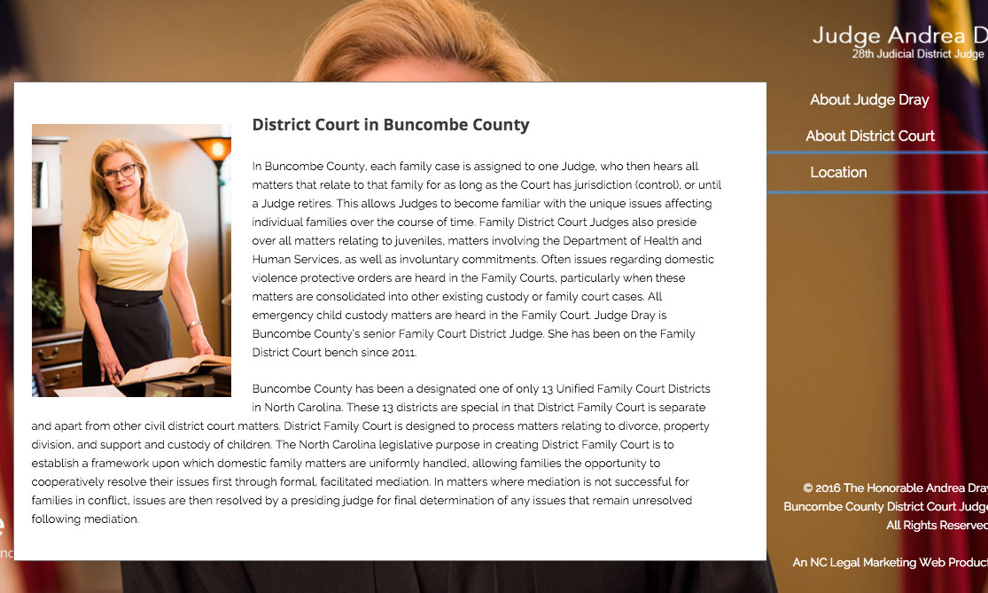 Hon. Andrea Dray | NC Legal Marketing